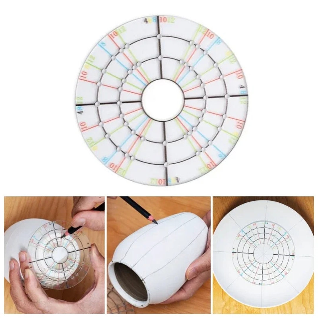 Pottery Circle Line Ruler, Acrylic, Trimming Center Point Auxiliary ...
