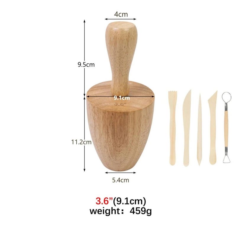 Coffee Cup Pottery Plaster Mold Set, 6pcs, Wooden, Ceramic Curved Mug ...