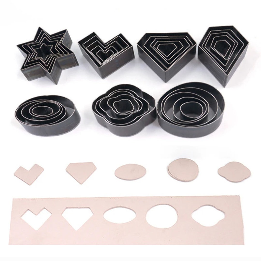 Leather Hole Punch, 5pcs, Steel, Hollow Cutter, Shape Punches ...