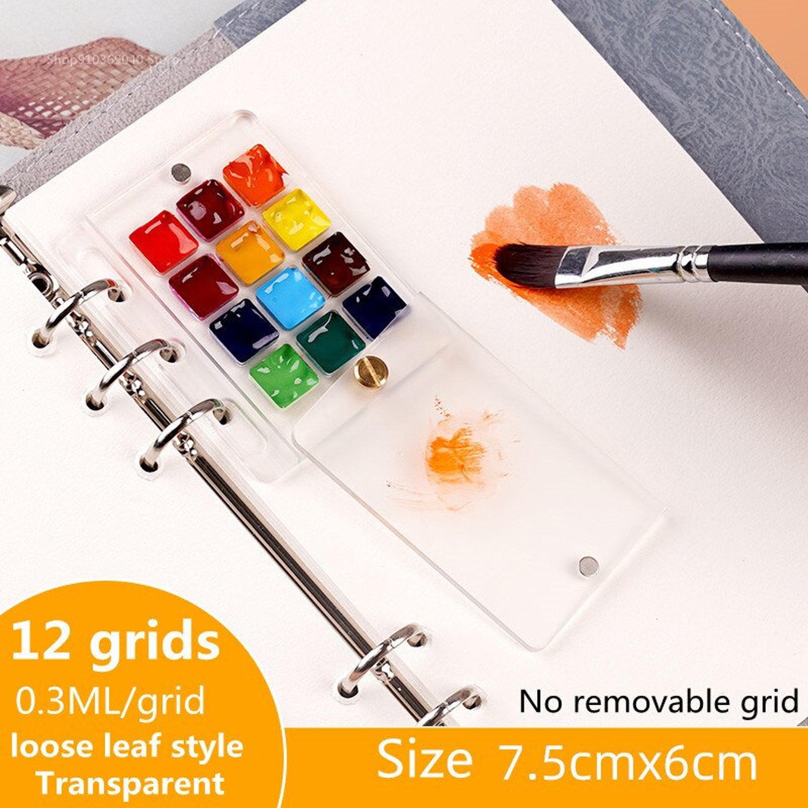 Watercolor Paint Palette, Multiple Sizes, Transparent Acrylic, Washable ...