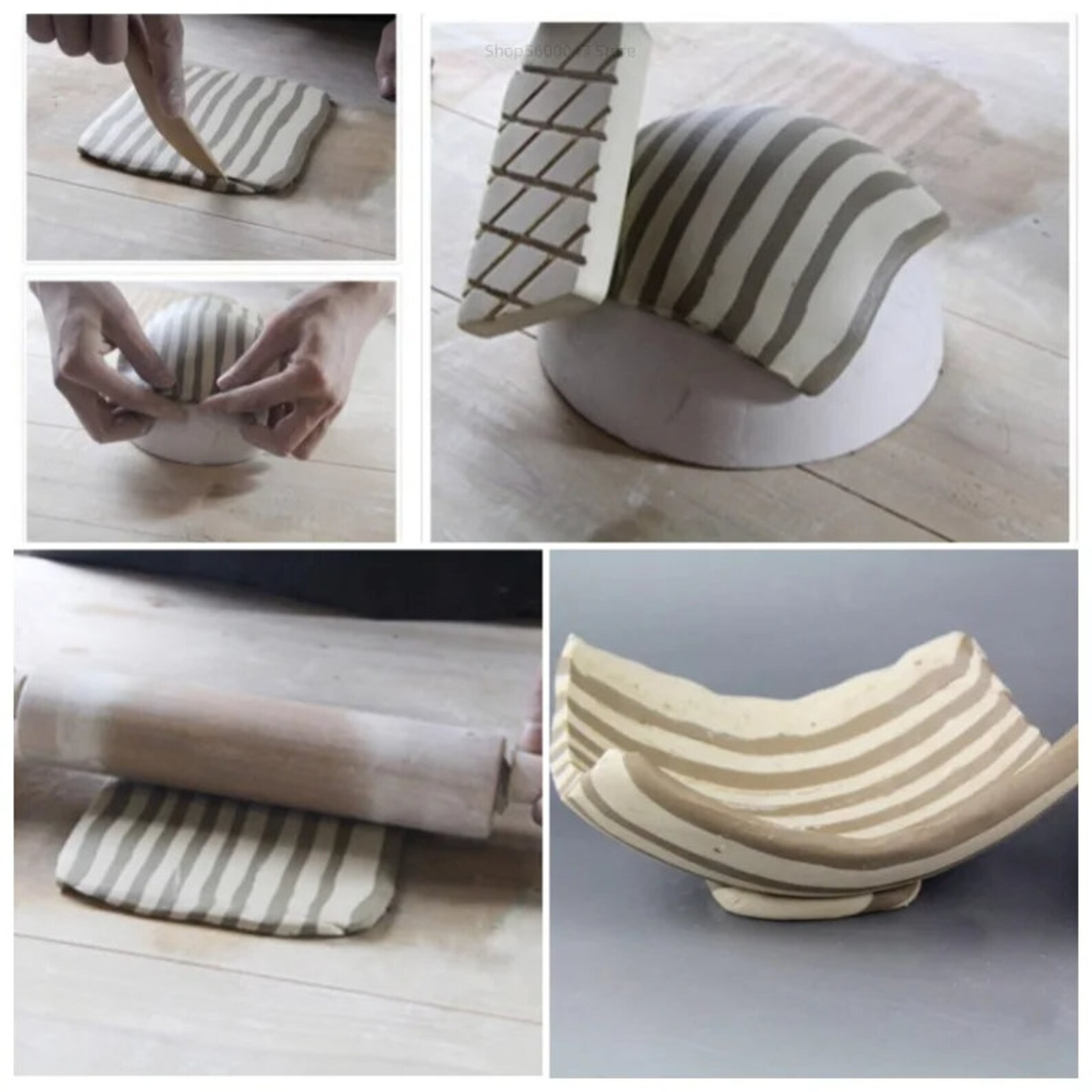 Pottery Shaping Molds, Wood, Hemispherical/semi-circular Shape, Clay ...
