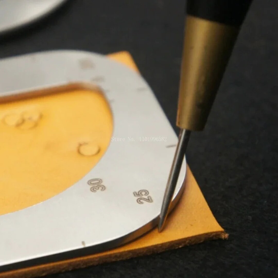 Leather Cutting Template, Stainless Steel, Rounded Corner Ruler, Crafts ...