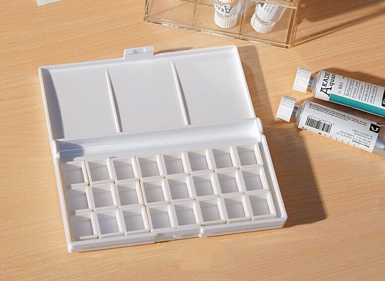 Watercolor Box, 24 Grid 1ML/2ML, Empty Plastic Paint Storage, Travel ...