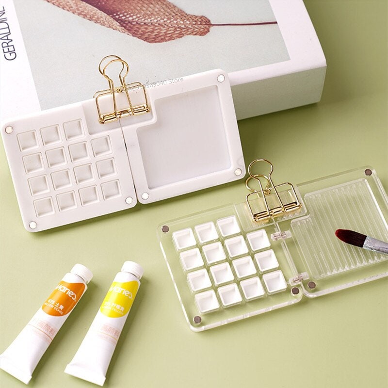 Watercolor Paint Palette, Multiple Sizes, Transparent Acrylic, Washable ...