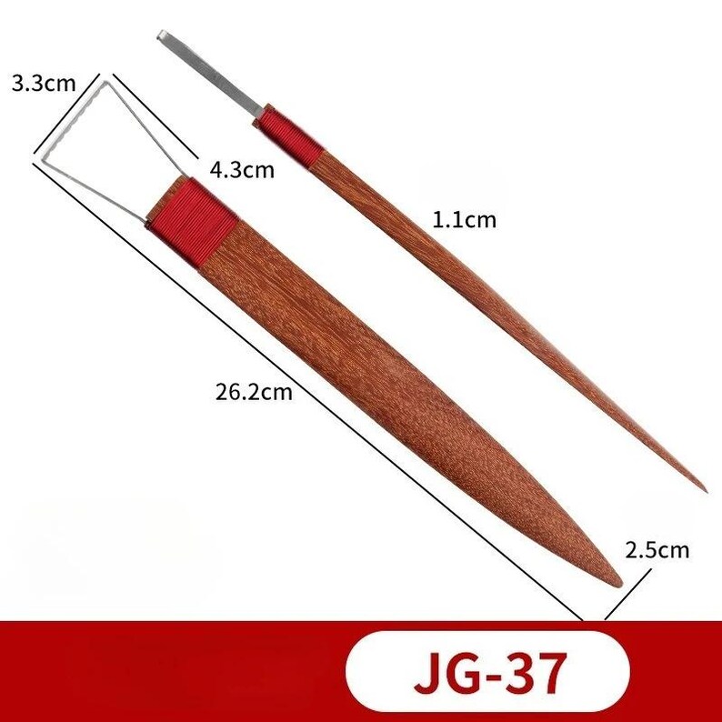 Clay Sculpture Scraper, Toothed Metal Blade, Wooden Handle, DIY Pottery ...