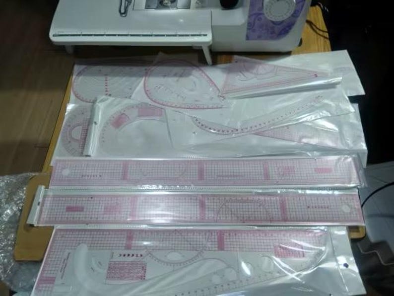 6-piece French Curve Ruler Sets, Plastic, Various Styles, Flexible ...