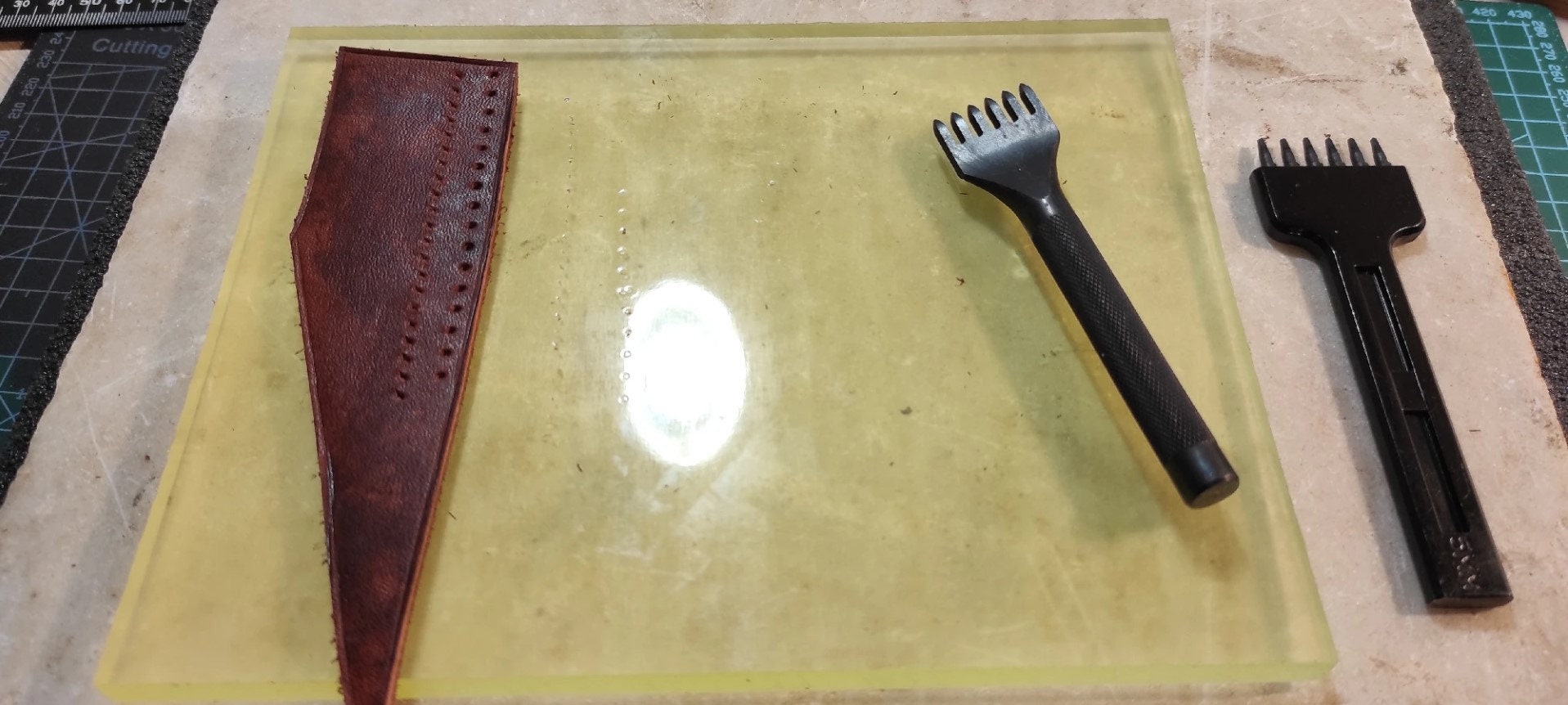 Noise Reducing Punching Pad, Polyurethane Mat for Leather Punch ...