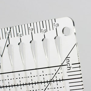 Slotted Quilting Ruler, Transparent Acrylic, Non-slip Surface, DIY ...