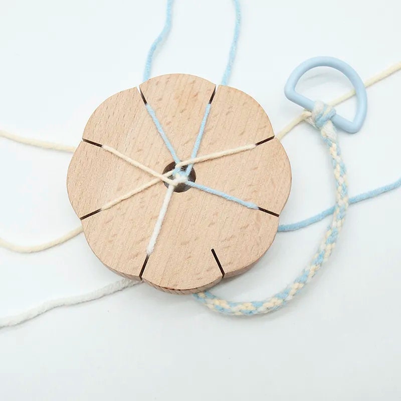 Bracelet Knitting Kumihimo Disc, Wood, Round Square Braided Rope Knot ...