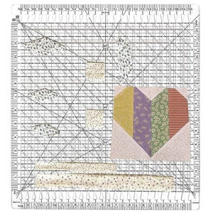 Quilting Ruler Transparent Acrylic, 5 in 1 Slotted Stripology, Fabric ...