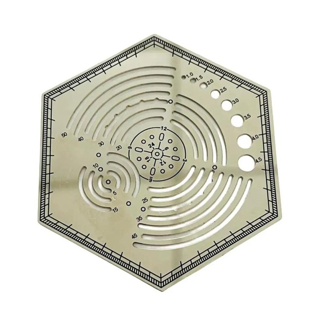 Drawing Ruler, Stainless Steel, Hexagon Quilting Patchwork Templates ...