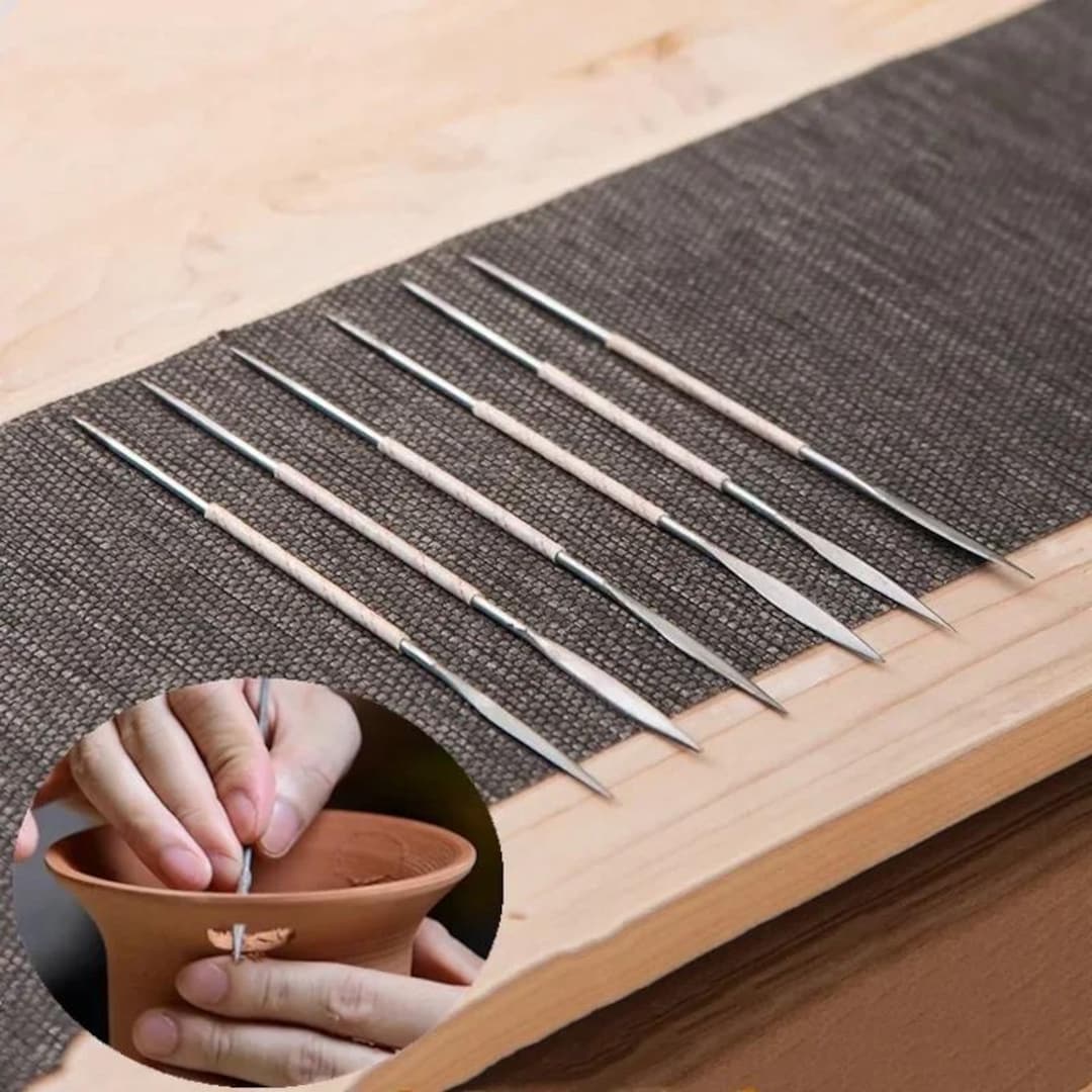 Pottery Spout Knife, 1/2pcs, Iron Head, Plastic Handle, Steel Needle ...