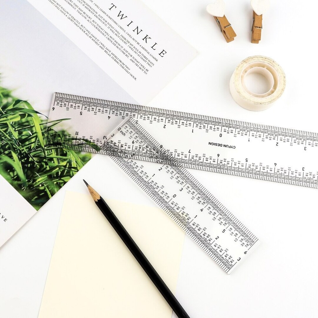 Clear Acrylic Rulers Zero-centering Ruler 6/12 Inch Craft - Etsy
