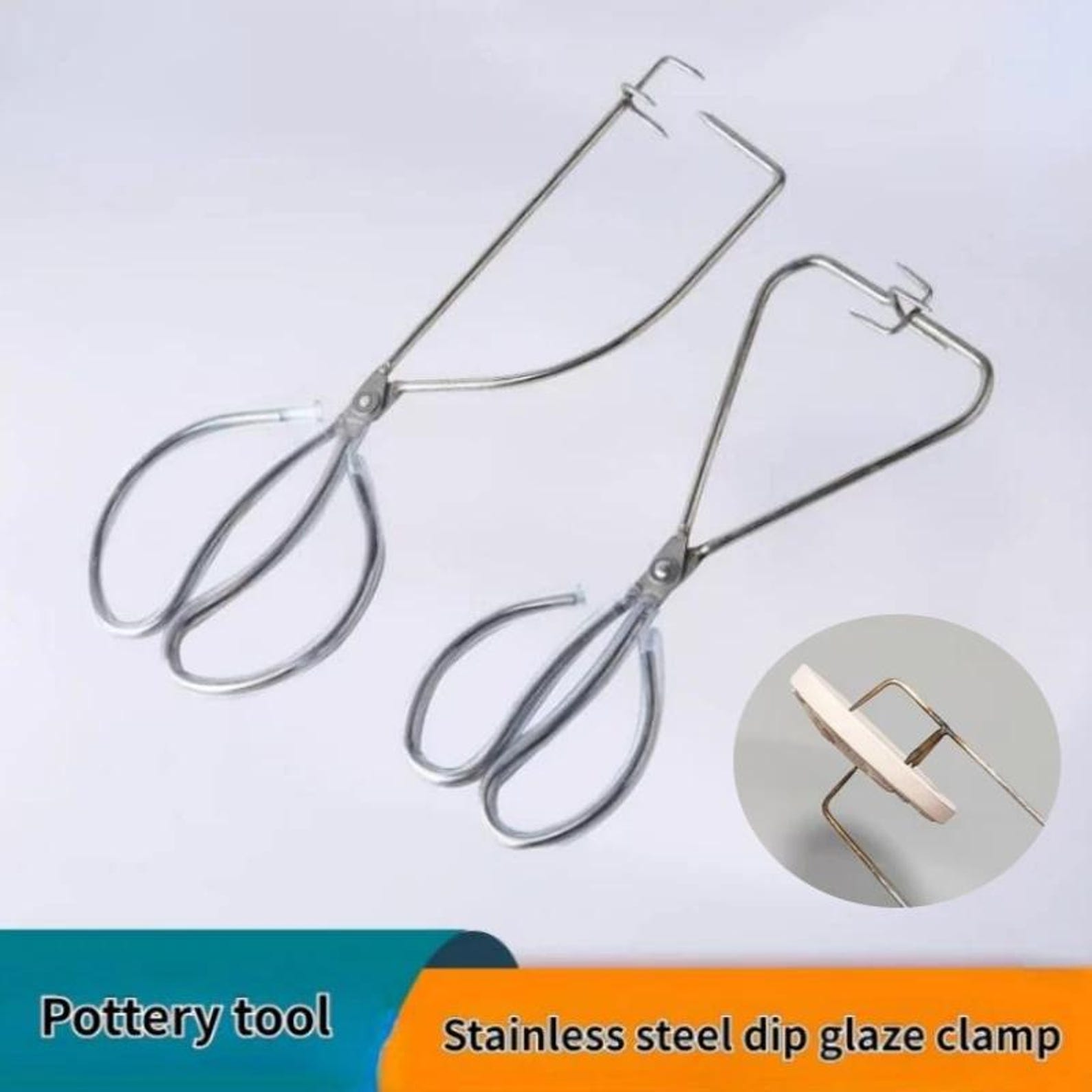 Ceramic Glaze Tongs, Stainless Steel, Various Styles, Cup Tray Gripping ...