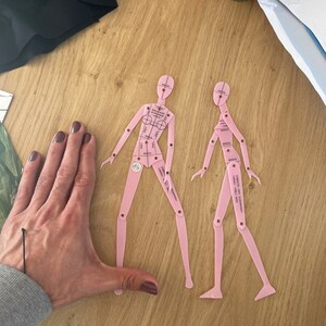 Women's Figure Template, 2pcs, Plastic, Combination Board, Human Body ...
