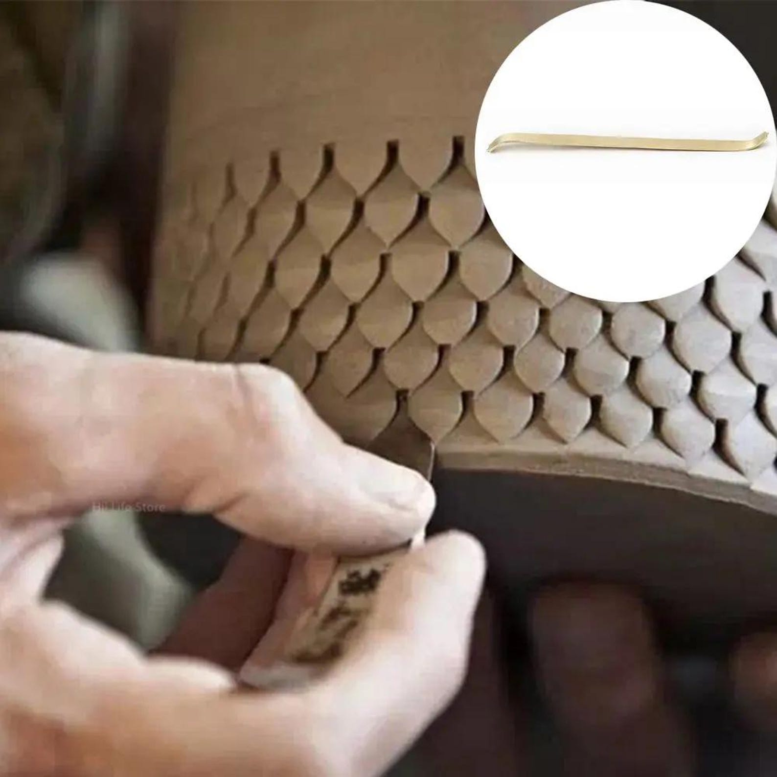 Pottery Texture Modeling Tool, Iron Blade, Various Styles, Fish Dragon ...