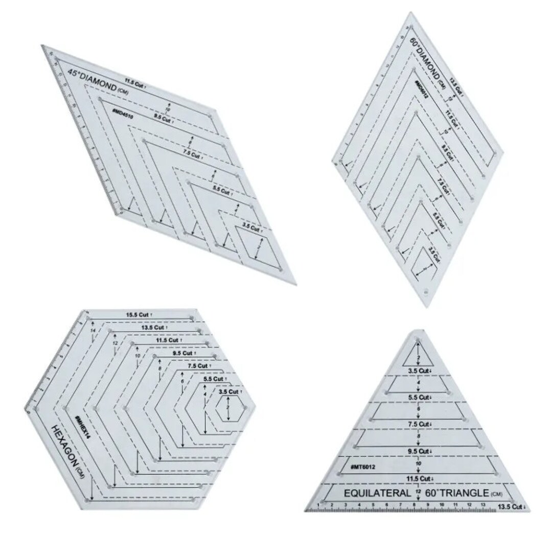 Patchwork Ruler, Acrylic Plastic, Multiple Sizes, High Grade ...