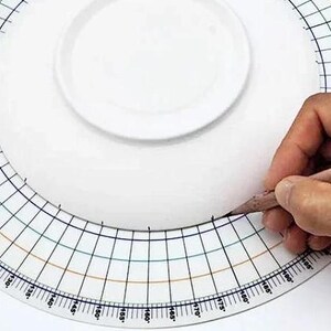 Ceramic Painting Circle Card, Plastic, Round, Pottery Circular Equal ...