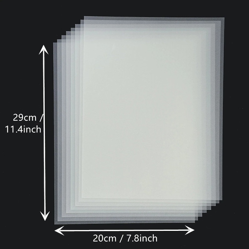 Luminous Shrink Plastic Paper Sheets 10pcs 2920cm / - Etsy