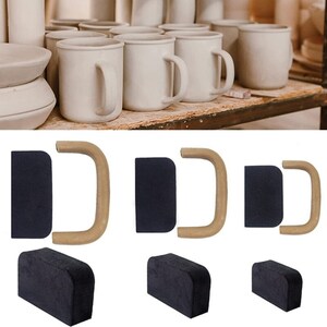 Pottery Handle Molds, 12pcs, Various Sizes and Shapes, Black EVA, Mug ...