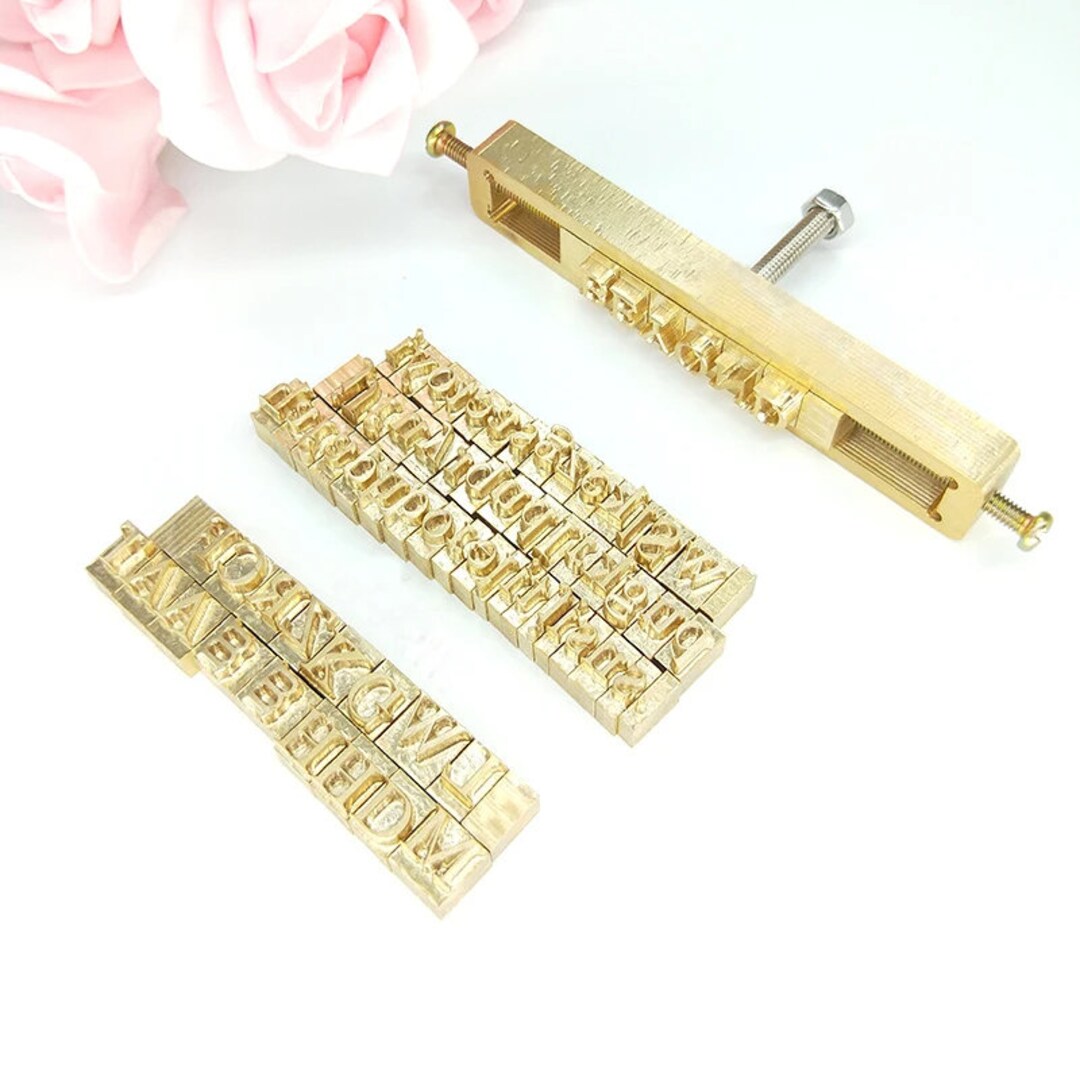 Leather Stamp Mold, Brass, Letters/numbers CNC Engraving, Hot Foil ...