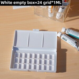 Watercolor Box, 24 Grid 1ML/2ML, Empty Plastic Paint Storage, Travel ...