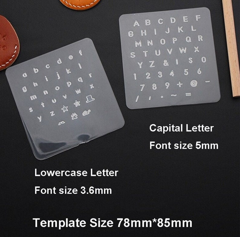 3pcs Plastic Leather Punch Stamping Board Letter Number Engraved Emboss ...