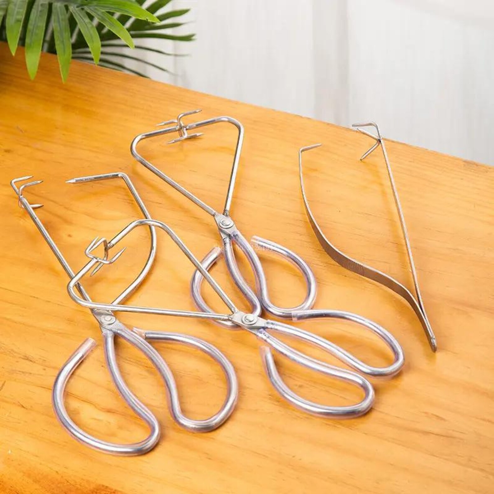 Ceramic Glaze Tongs, Stainless Steel, Various Styles, Cup Tray Gripping ...