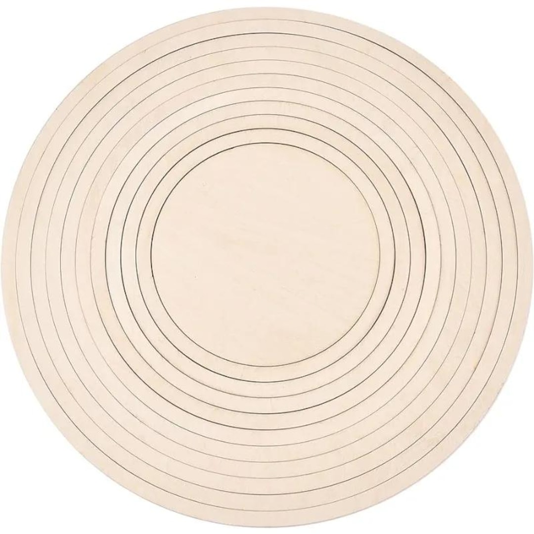 Pottery Tools, 11pcs, Wooden, Round, Concentric Geometric Figure Rail ...