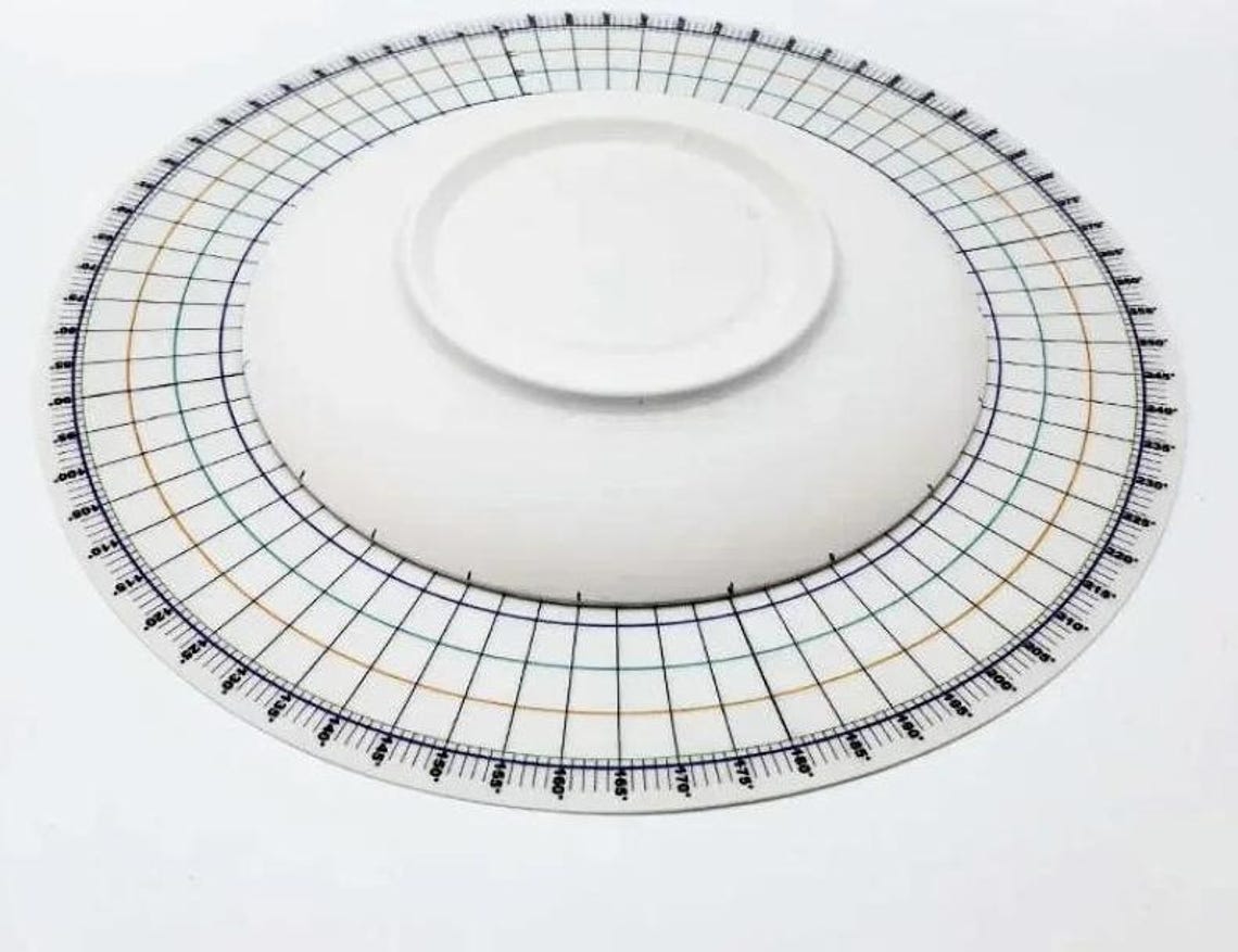 Ceramic Painting Circle Card, Plastic, Round, Pottery Circular Equal ...