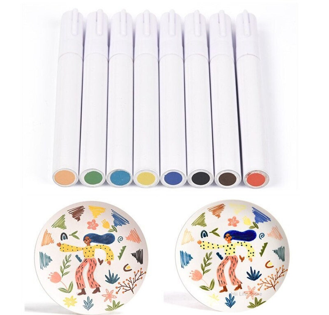 New Underglaze Marker Pen 8 Multiple Colors to Choose Ceramic Pigment ...