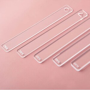 Polymer Clay Thickness Ruler, 1 Pair, Acrylic, Multiple Sizes, Roller ...