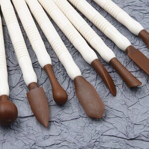 Clay Sculpting Tools, 8pcs, Plastic+silicone, Assorted Shapes, Double ...