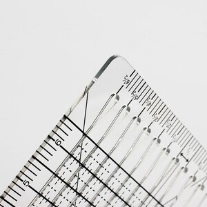 Slotted Quilting Ruler, Transparent Acrylic, Non-slip Surface, DIY ...