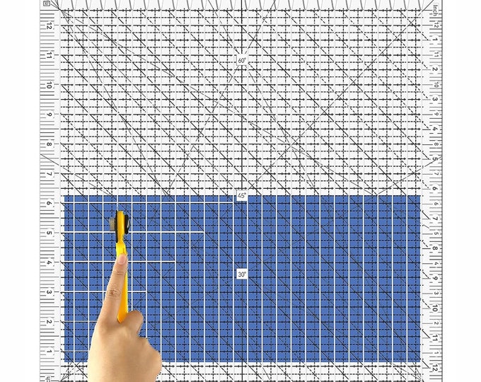 Slotted Quilting Ruler, Transparent Acrylic, Non-slip Surface, DIY ...