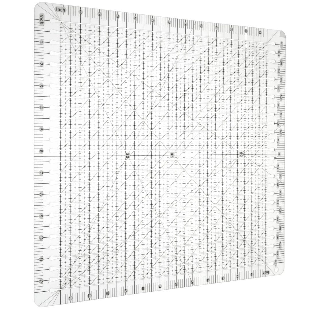 Quilting Ruler, Clear Acrylic, Grid Square Template, Fabric Cutting ...