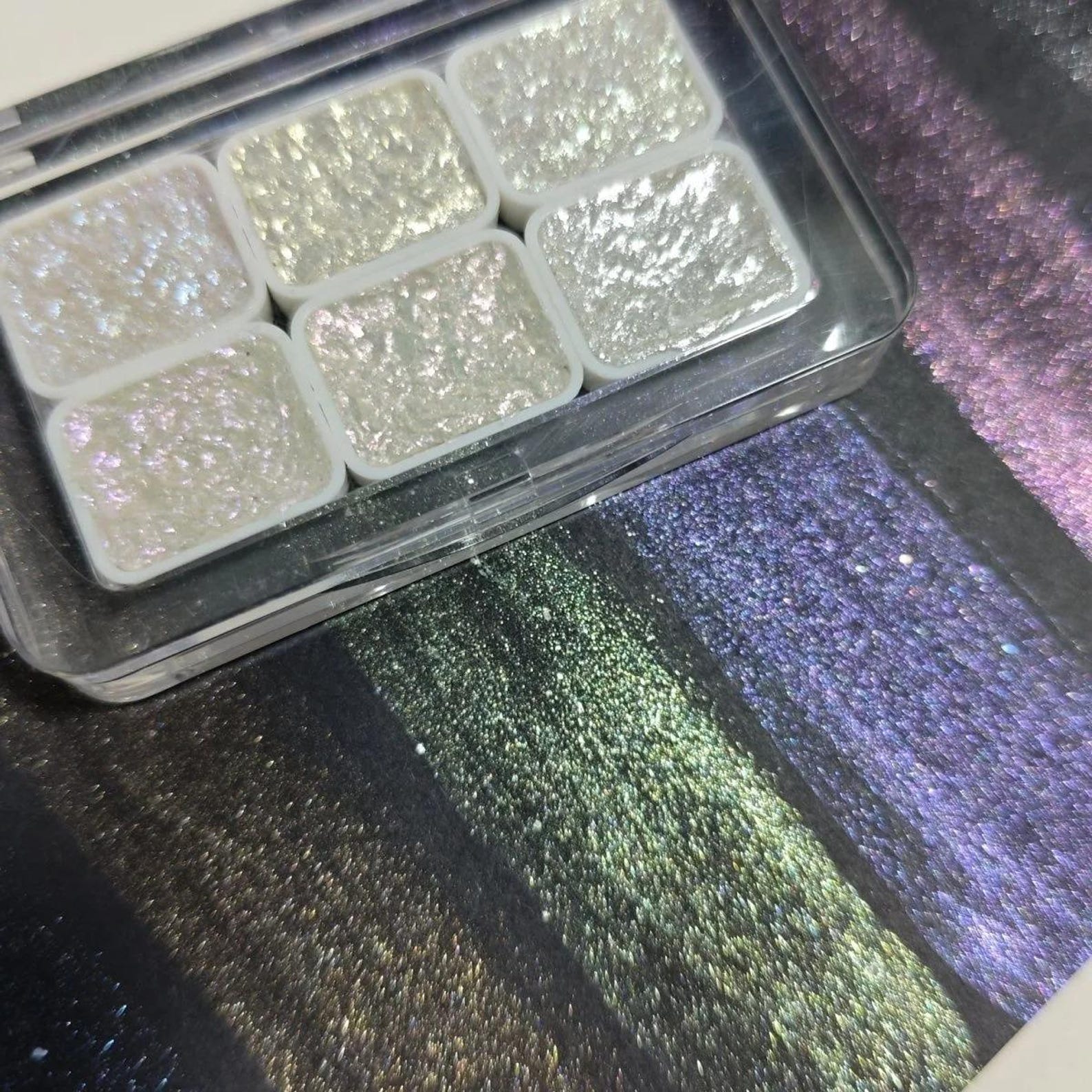 6-color Pearl Watercolor Set, Solid Pigments for Traditional Chinese ...