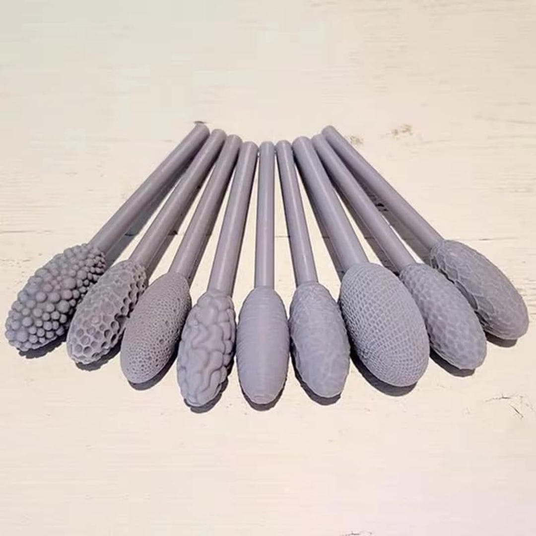 9-piece Clay Texture Tool Set, Plastic, Pottery Sculpture Modeling ...