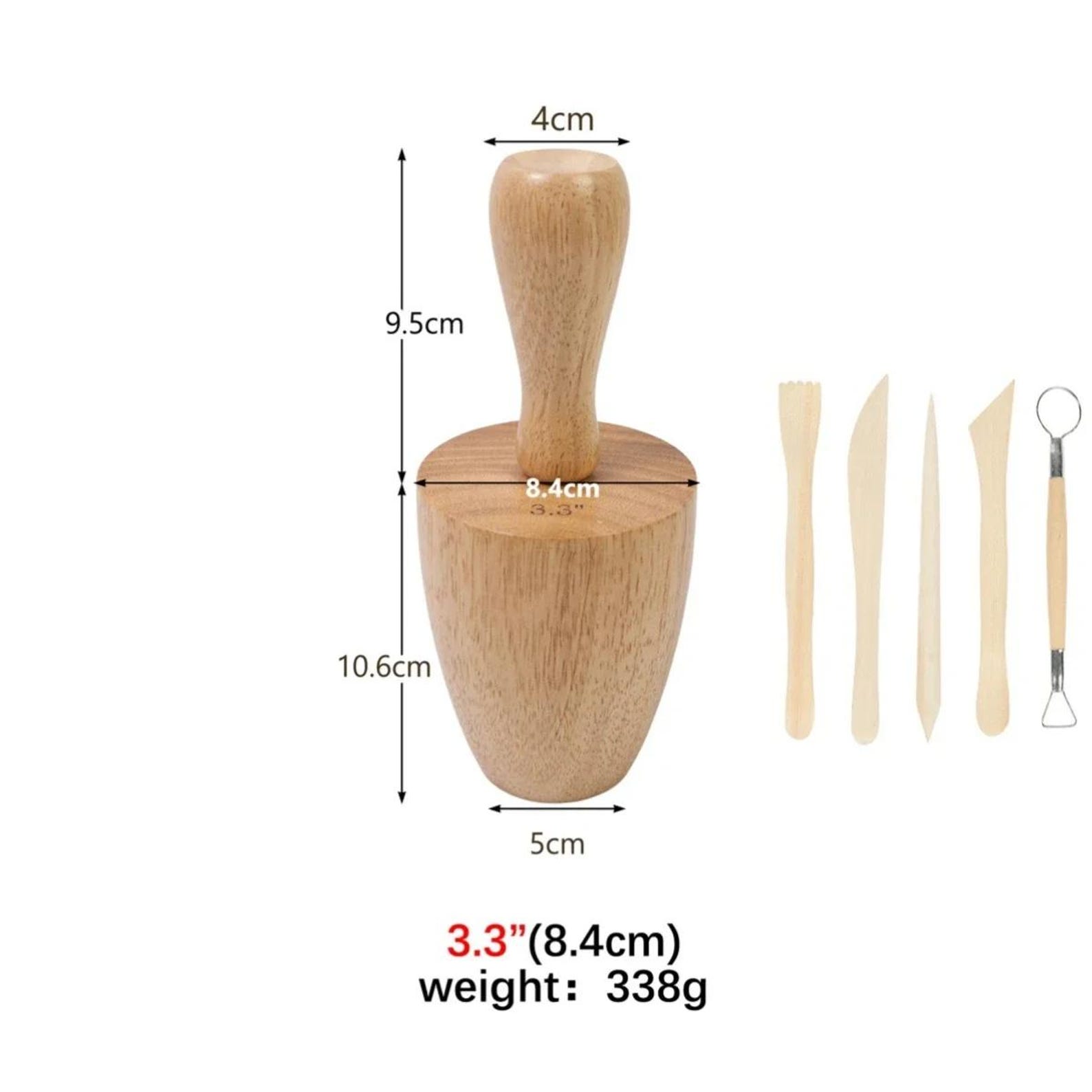 Coffee Cup Pottery Plaster Mold Set, 6pcs, Wooden, Ceramic Curved Mug ...