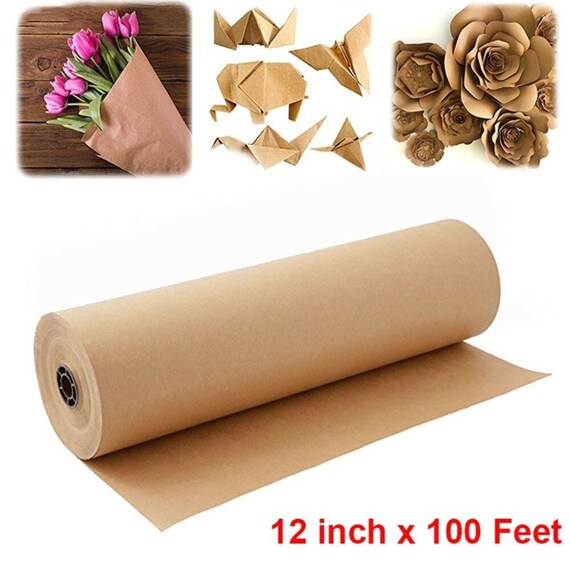 Brown White Kraft Wrapping Paper Jumbo Roll 32.8 Yards Wrapping Blank Paper Great for Crafts Gifts Tablecloth Postal Packing Etsy UK