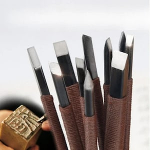 Stone Carving Chisel Set, 3/5/7/11pcs, Hard Manganese Steel, Various ...