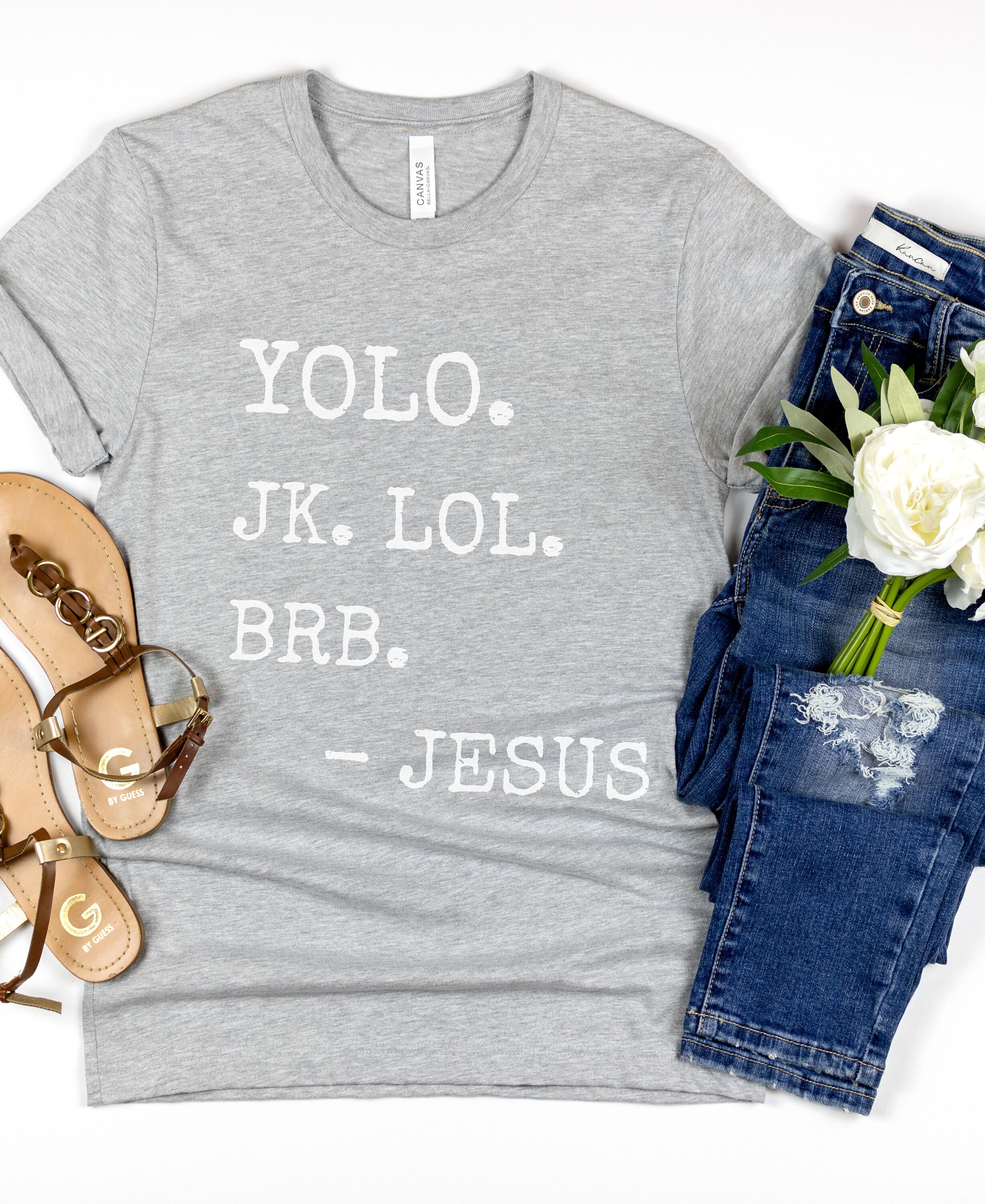 YOLO Jesus Shirt, Yolo Jk Brb Jesus, Yolo Lol Jk Brb, BRB Jesus Shirt ...