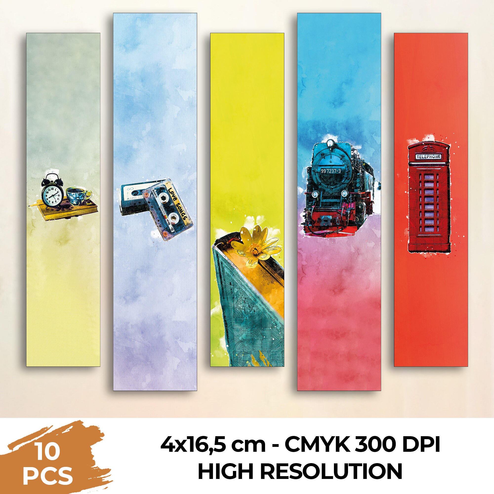 Printable Minimalist Watercolor Bookmarks, Cute Minimalist Themed ...