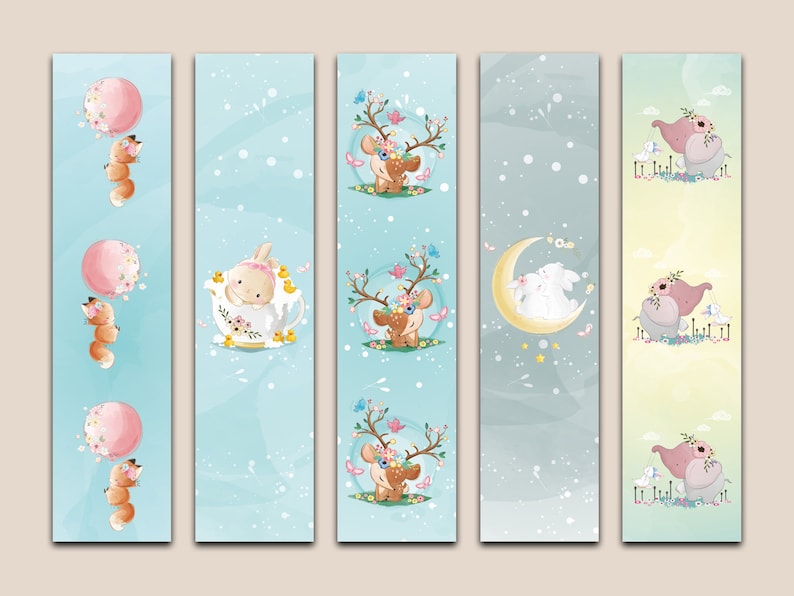 40 Piece Cute Printable Bookmarks for Kids Printable - Etsy