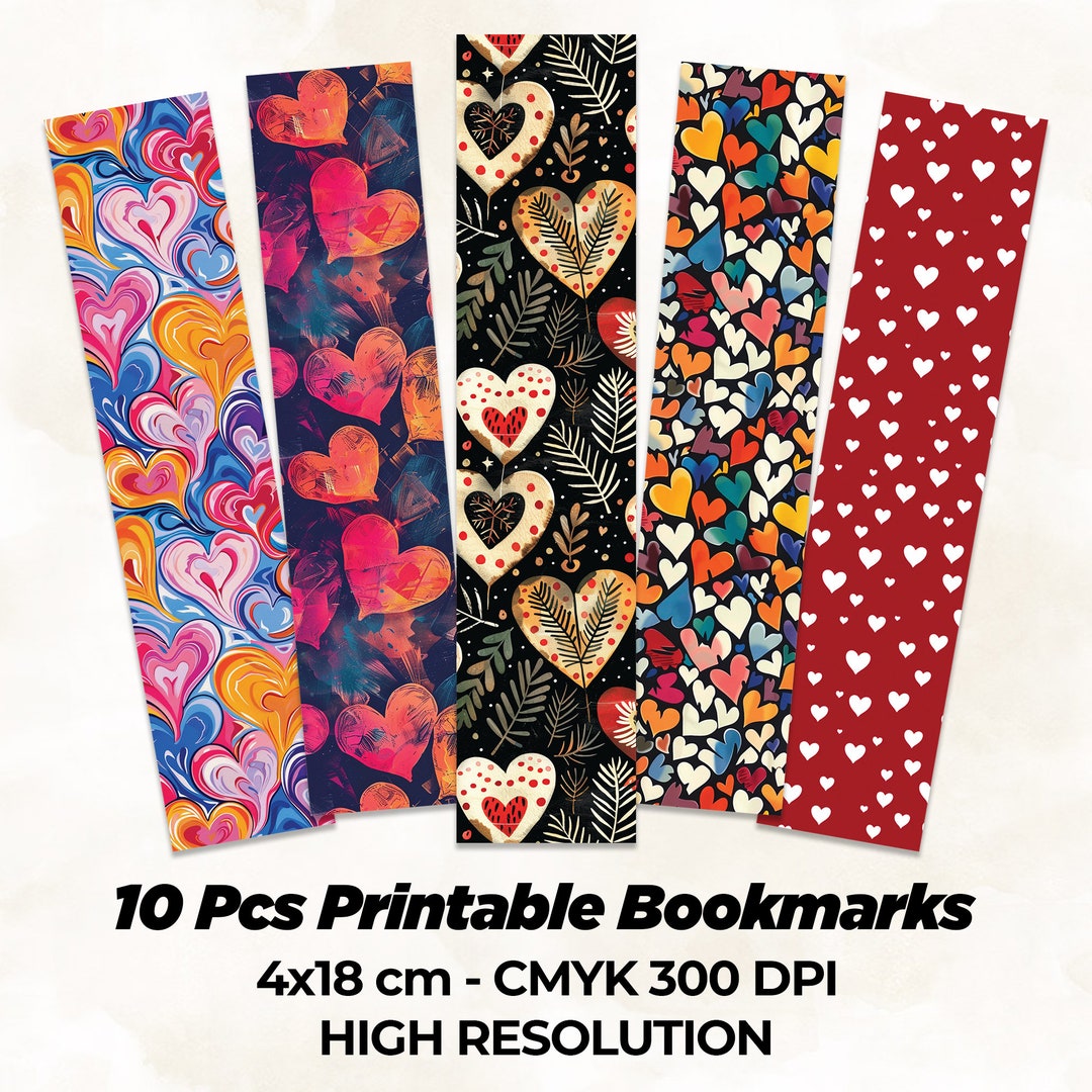 Heart Valentine's Day Bookmarks Lovers Designs Creative Gifts for ...