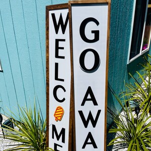TWO SIDED Welcome/go Away Sign - Etsy