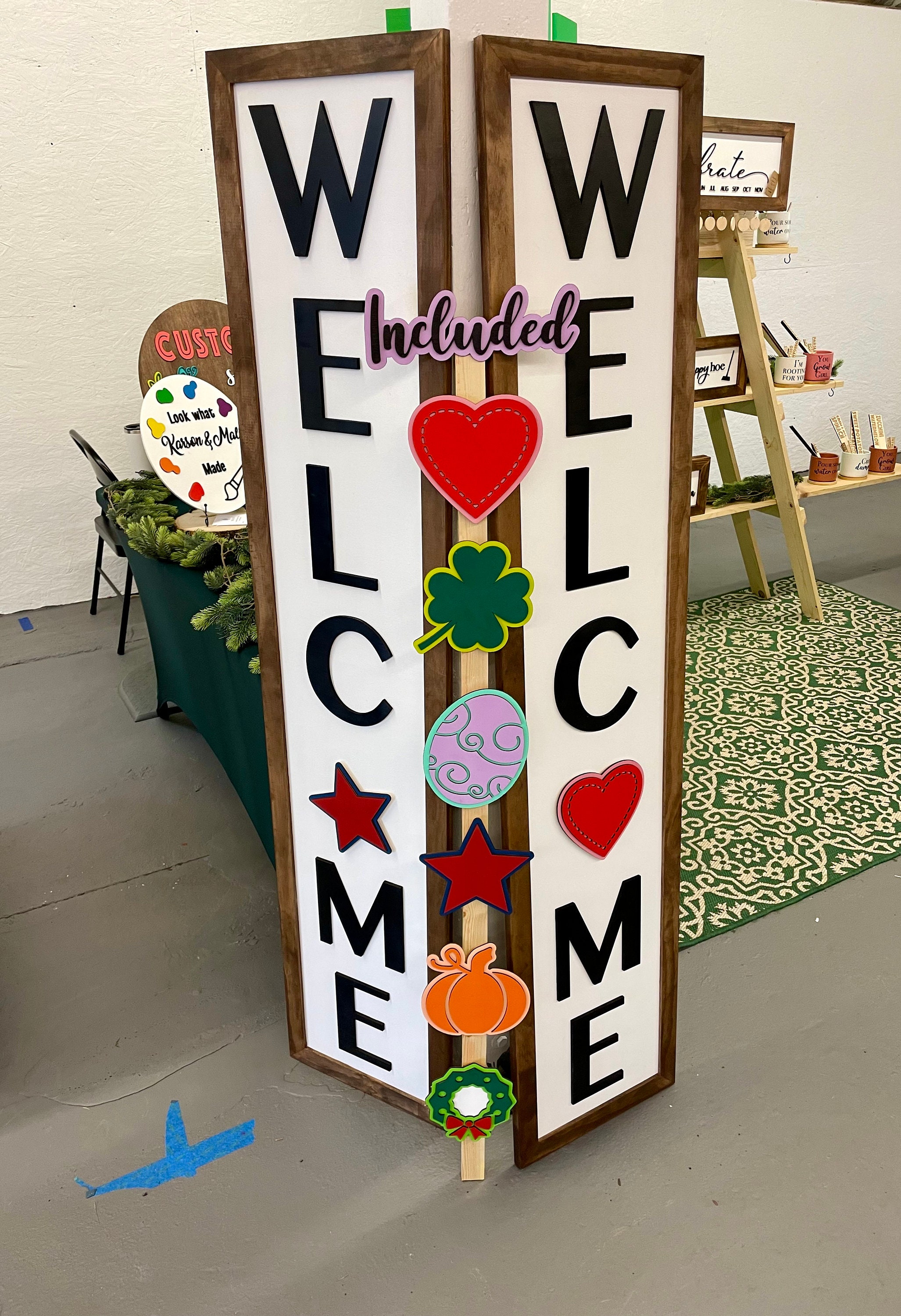 TWO SIDED Welcome/go Away Sign - Etsy UK