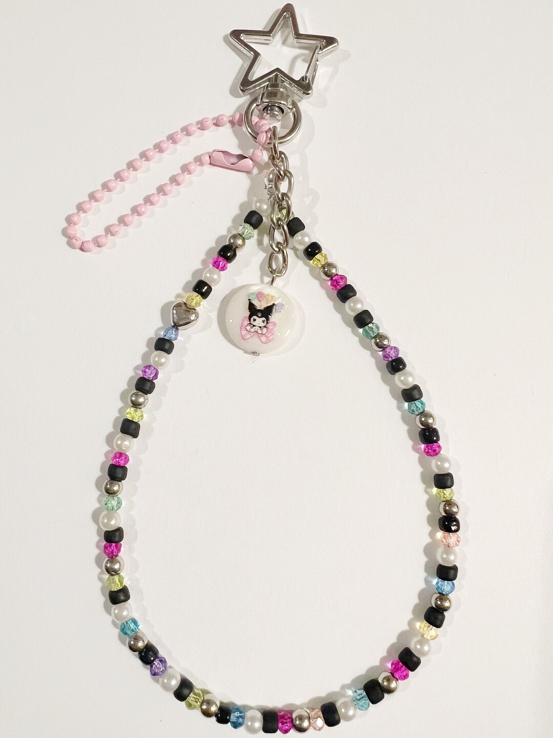 Handmade Kuromi Rainbow Keychain - Etsy