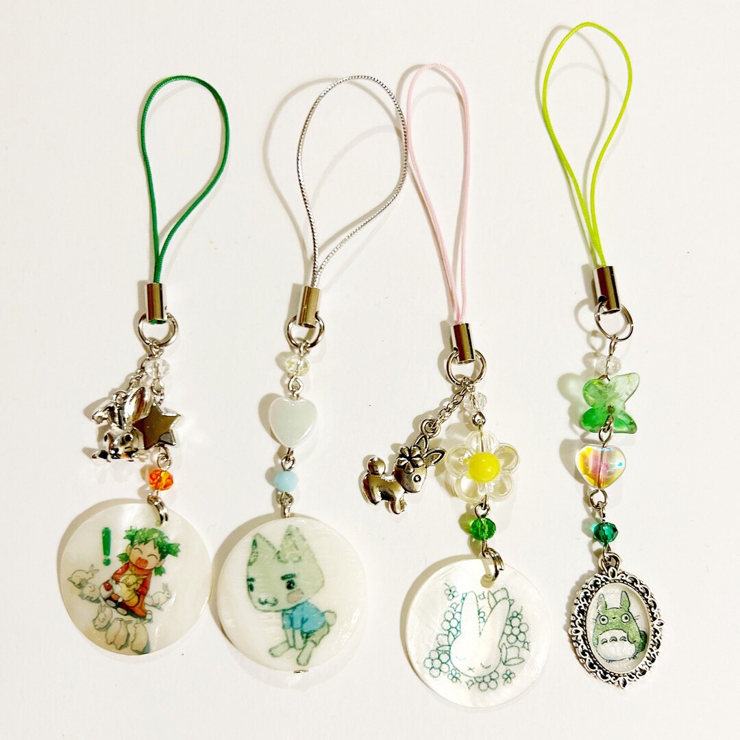 Handmade Beaded Phone Charms Yotsuba | Toro Inoue | Bunny - Etsy