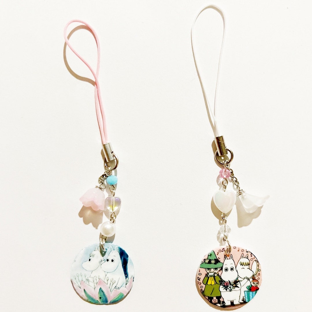 Handmade Moomin Inspired Beaded Phone Charms - Etsy